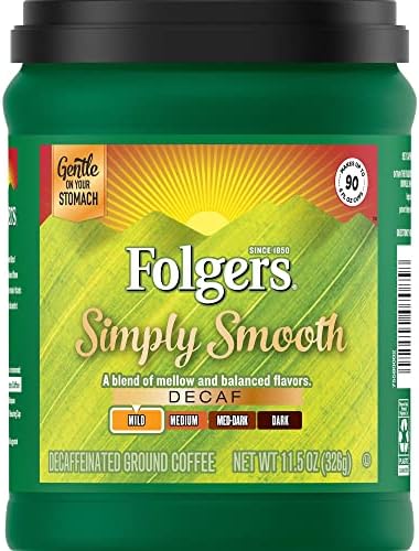 Amazon.com : Folgers Simply Smooth Decaf Ground Coffee, Mild Roast, 11. ...