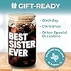 Amazon.com: KEDRIAN Funny Best Sister Ever Glass Cup 16oz, Sister Gift ...