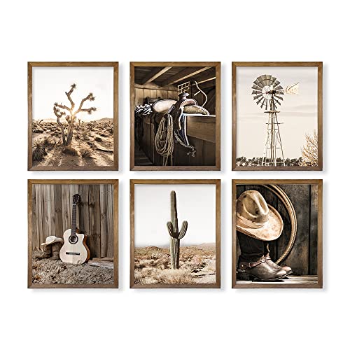 Amazon.com: Art for Cowboy Men Cowgirl - Rustic Farmhouse Bathroom ...
