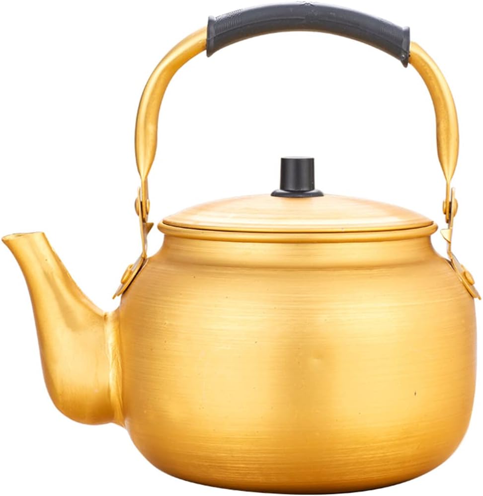 Amazon.com: Luxshiny Aluminum Water Boiler Kettle Portable Tea Kettle for Fast Heating with Cool ...
