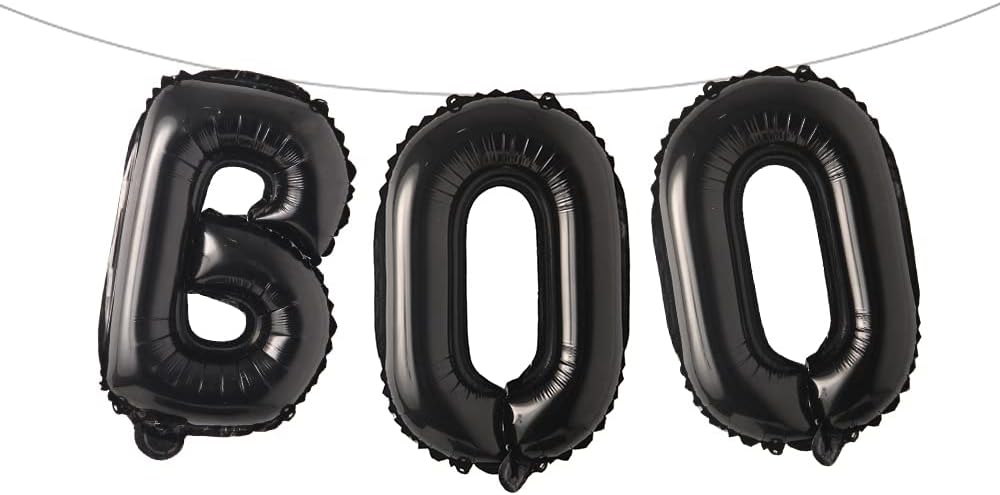 Amazon.com: 16 inch Halloween Party Balloons,Black Boo Multicolor ...