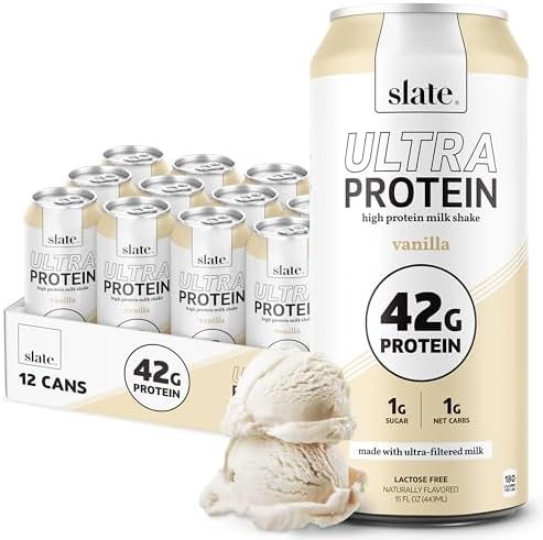 Amazon.com : Slate Milk - Ultra Protein Shake - Vanilla - 42g Protein ...