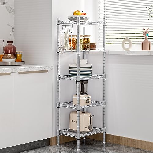 Snapklik.com : AZERPIAN 5 Wire Small Metal Storage Rack Adjustable ...