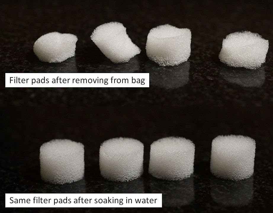 100 Pieces Air Filter Sponge for Compressor System Accessories Round ...