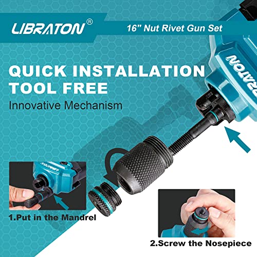 Snapklik.com : LIBRATON Rivet Nut Gun Mandrel And Nose Piece For Nut ...