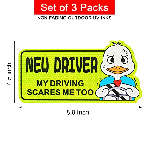 Snapklik.com : MOCHENT Reflective New Driver Stickers For Car - New ...