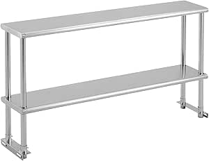 Amazon.com: GarveeTech NSF Steel Double Shelf,60 Inch Stainless Steel ...