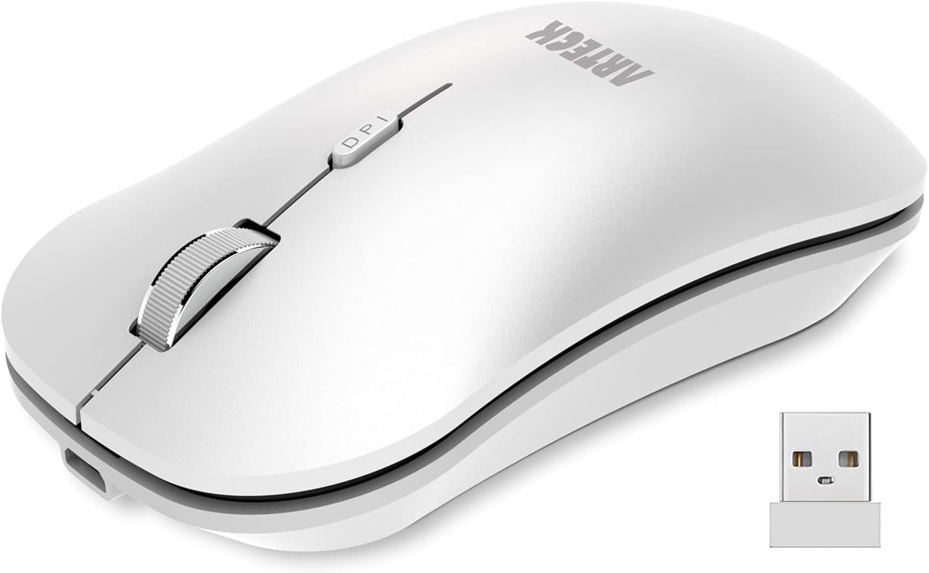 Amazon.com: seenda Wireless Mouse, 2.4G Noiseless Mouse with USB Receiver Portable Computer ...