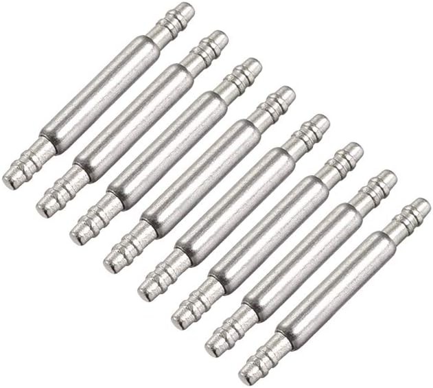 Amazon.com: uxcell Spring Bar Pins - 9mm x 1.5mm x 0.8mm Double Fringe ...