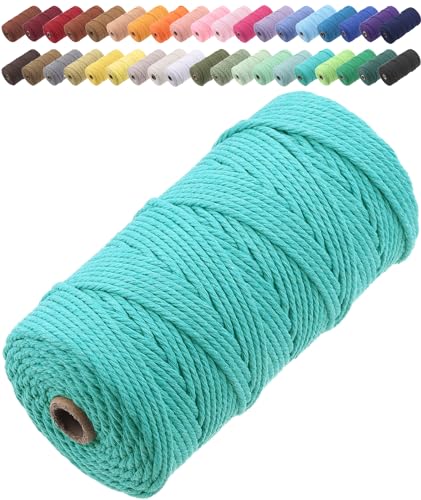GOHOF Macrame Cord 3mm x 150m Premium Cotton Macrame Rope, 4 Strand ...