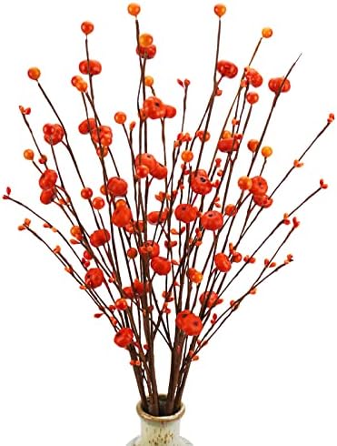 Amazon.com: Cindeer 10 Pcs Fall Artificial Berry Stems Berry Picks ...