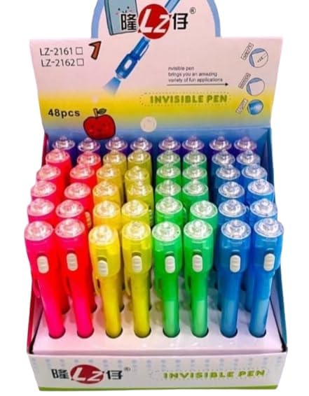 Magic Invisible Ink Pens with UV Light – Pack of 12 | Secret Message ...