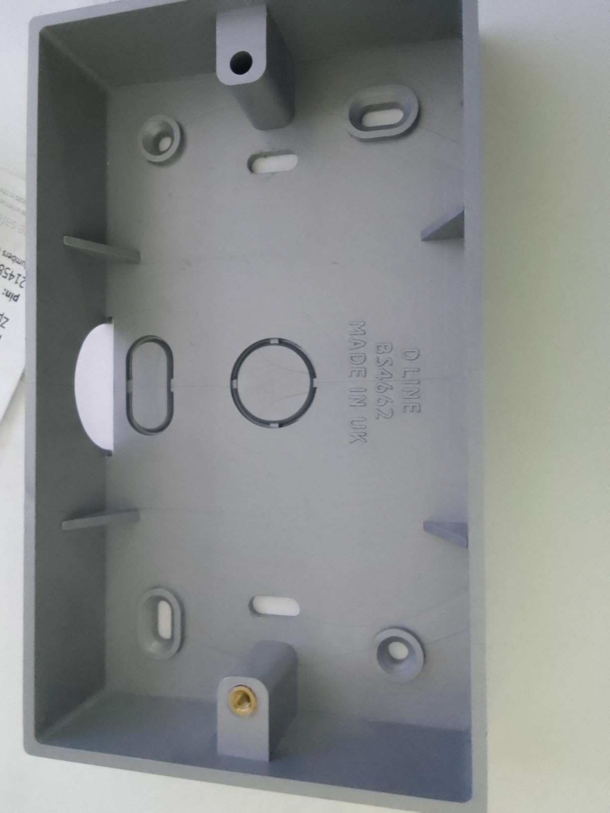 D-Line Twin Socket Box, Pattress Box, Surface Mount Back Box, 28mm deep ...