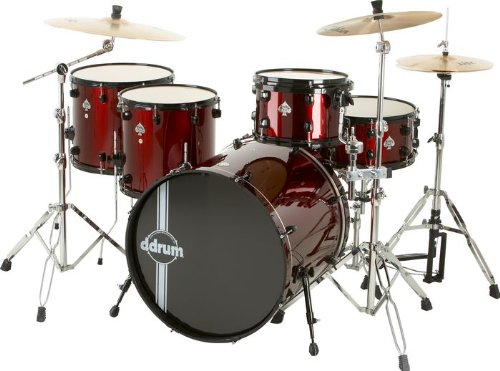 ddrum Diablo Punx 5-Piece Drum Set, Red Shell with Black Hardware ...