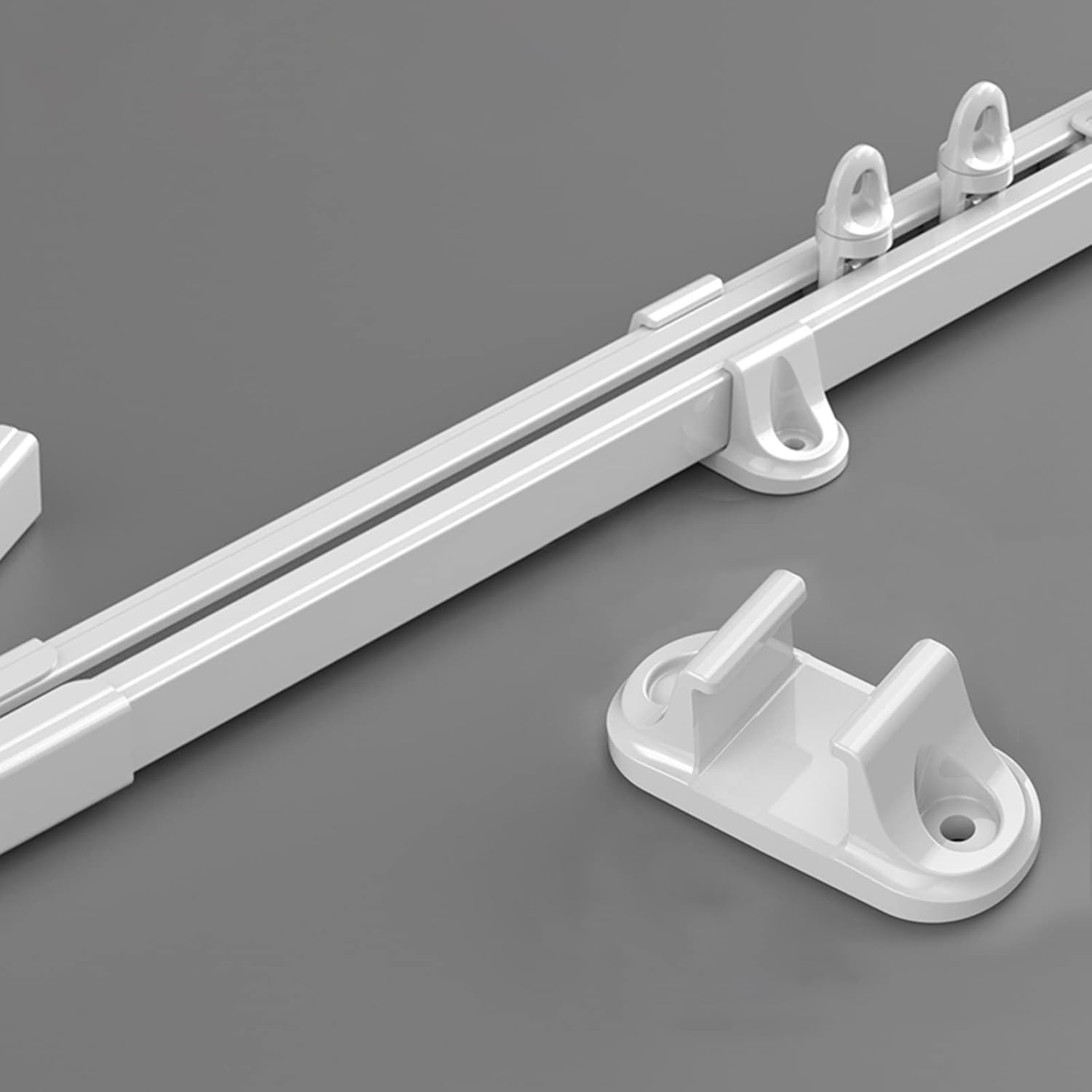 ZJMAMA Rail Rideaux Rideau Single Tracks Montage Au Plafond Blanc ...