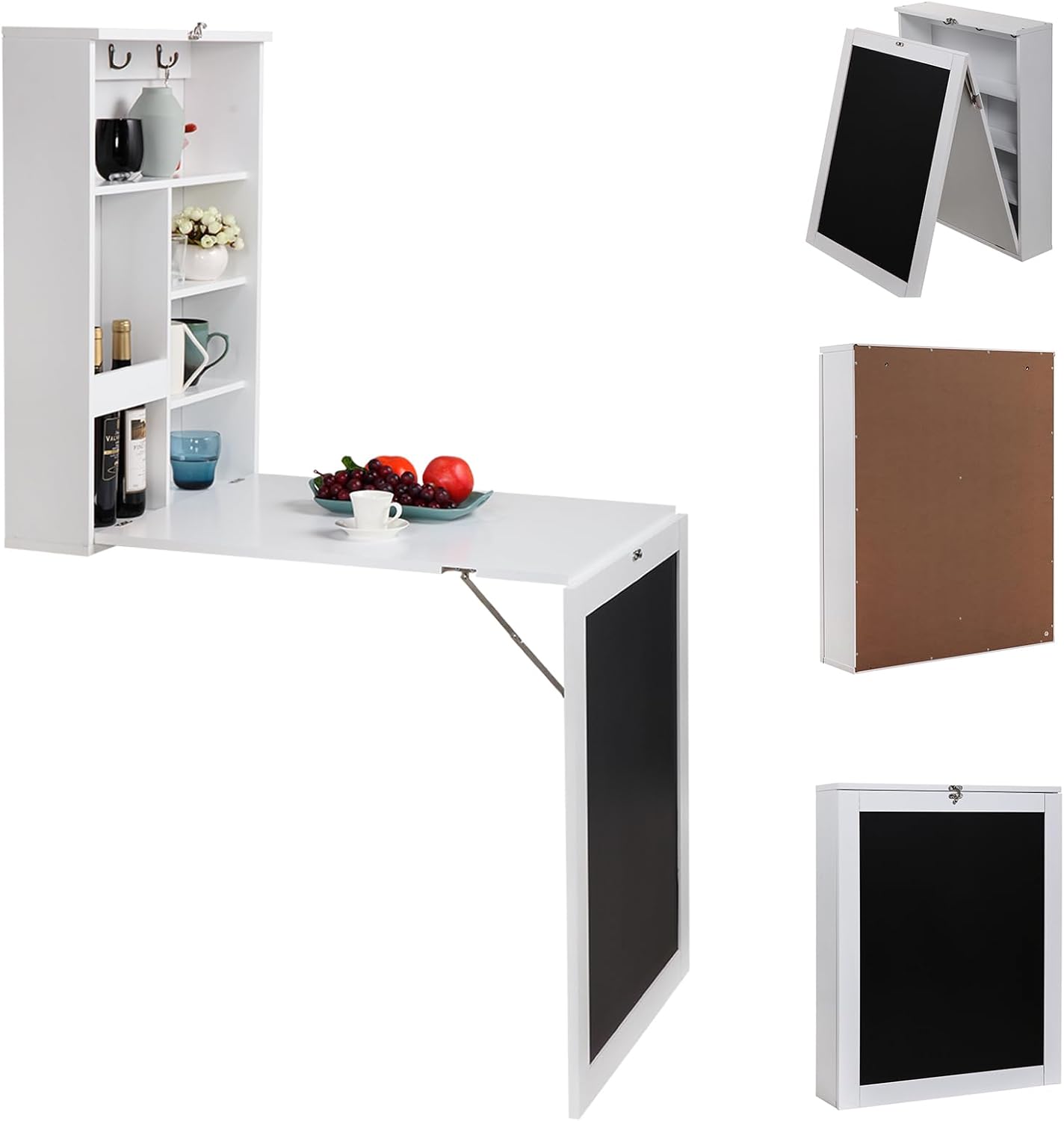 Amazon.com: UIKJIM Space-Saving Wall Mounted Desk - Sturdy & Modern ...