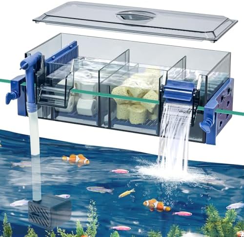 Amazon.com : Bluecoco Multi Layer Aquarium Fish Tank Filter with ...