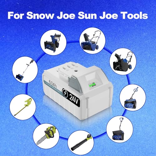 Snapklik.com : 2Pack 60Ah Replacement Battery For Snow Joe Sun Joe 24V ...