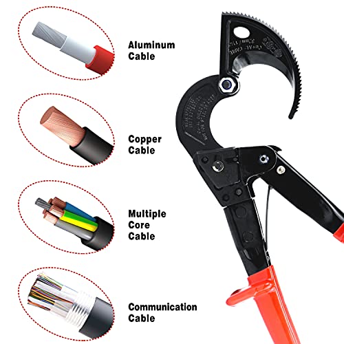 Snapklik.com : Cable Cutters - Ratcheting Cable Cutters Heavy Duty For ...