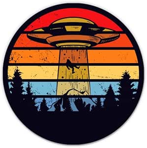 Amazon.com - Bigfoot UFO Stickers - 2 Pack of 3" Stickers - Waterproof ...
