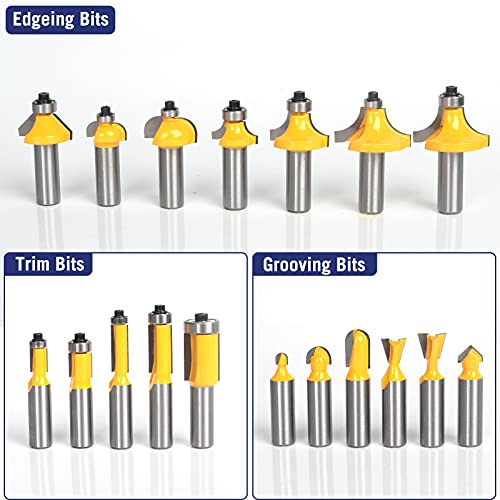 Snapklik.com : Router Bits 35 Pcs Set, 35 Pieces 1/2 Inch Shank Router ...