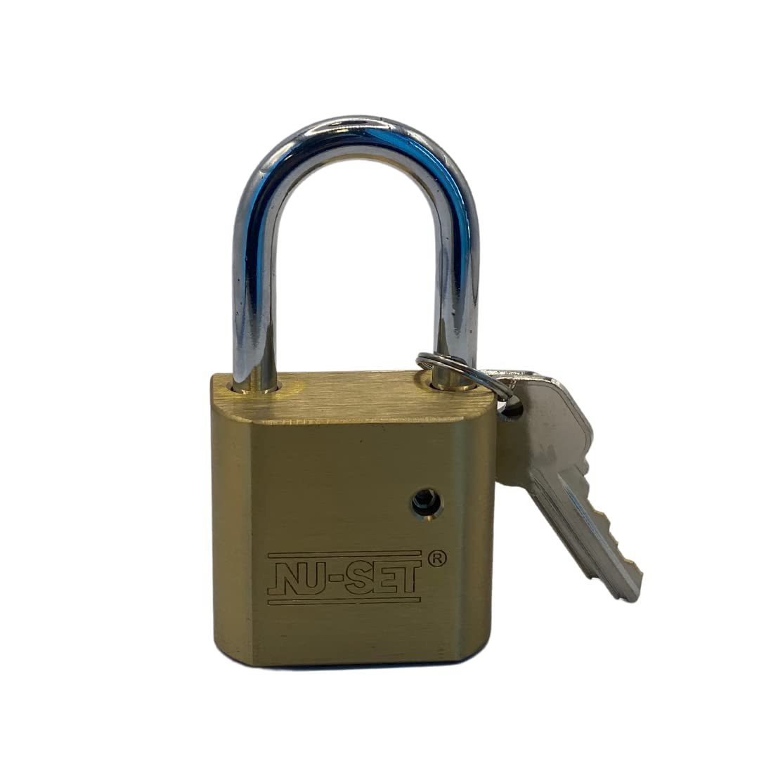 Snapklik.com : NU-Set 2" Heavy Duty Solid Brass Padlock Hardened Shackle