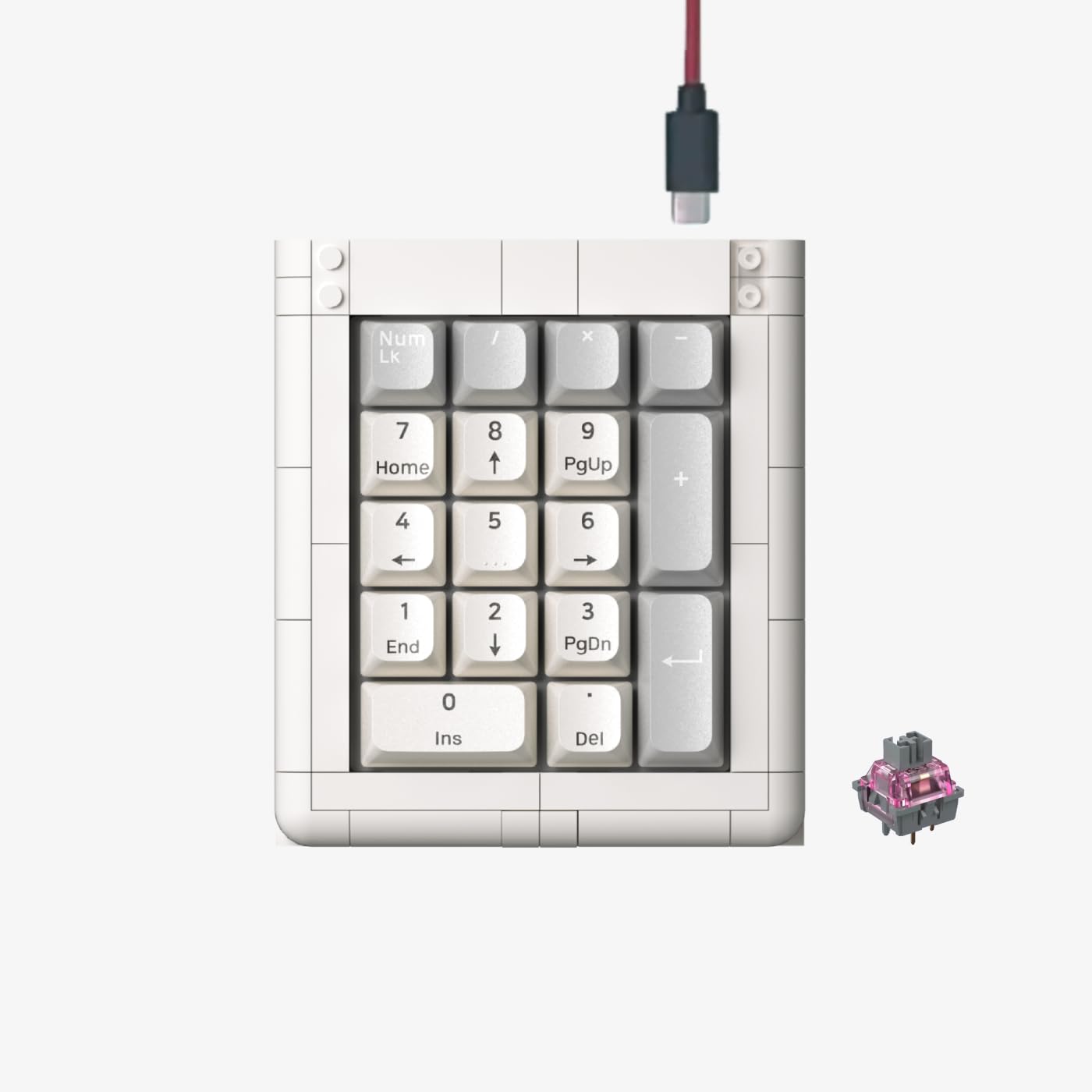 Amazon.com: KBDcraft 01Adam 20% Numpad, 17-Key, Lego-Compatible Case, PBT Keycaps, Gasket Mount ...