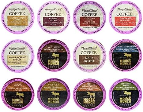 Amazon.com: Harry & David and Moose Munch Single Serve Coffee Sampler, 12 Flavors (3 cups each ...