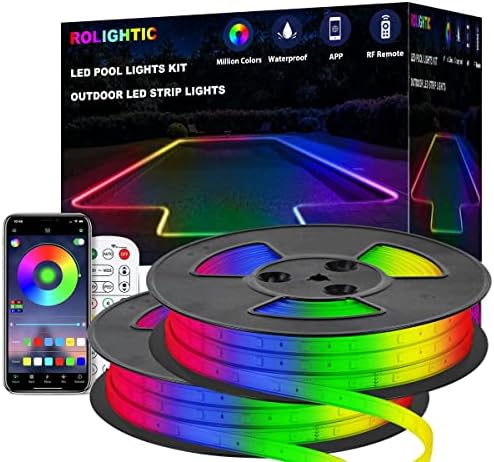 Amazon.com: ROLiGHTiC Led Pool Lights for Above Ground Pool, 130FT (2 x ...