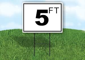 Amazon.com : 5 ft pool depth BLACK WHITE 18 in x 24 in Yard Sign Road ...