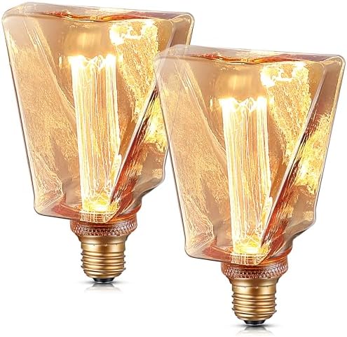 Meonum Decorative Light Bulb Ice Style Shaped, E26 LED Bulb Medium Base ...