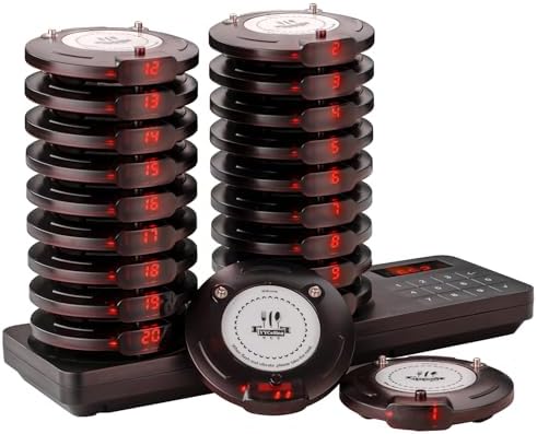 Amazon.com: YYCalling 20PCS Restaurant Pager System, Vibration Beep ...