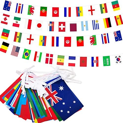 24 Pack National Flags of the World with Stand Base, World Country ...