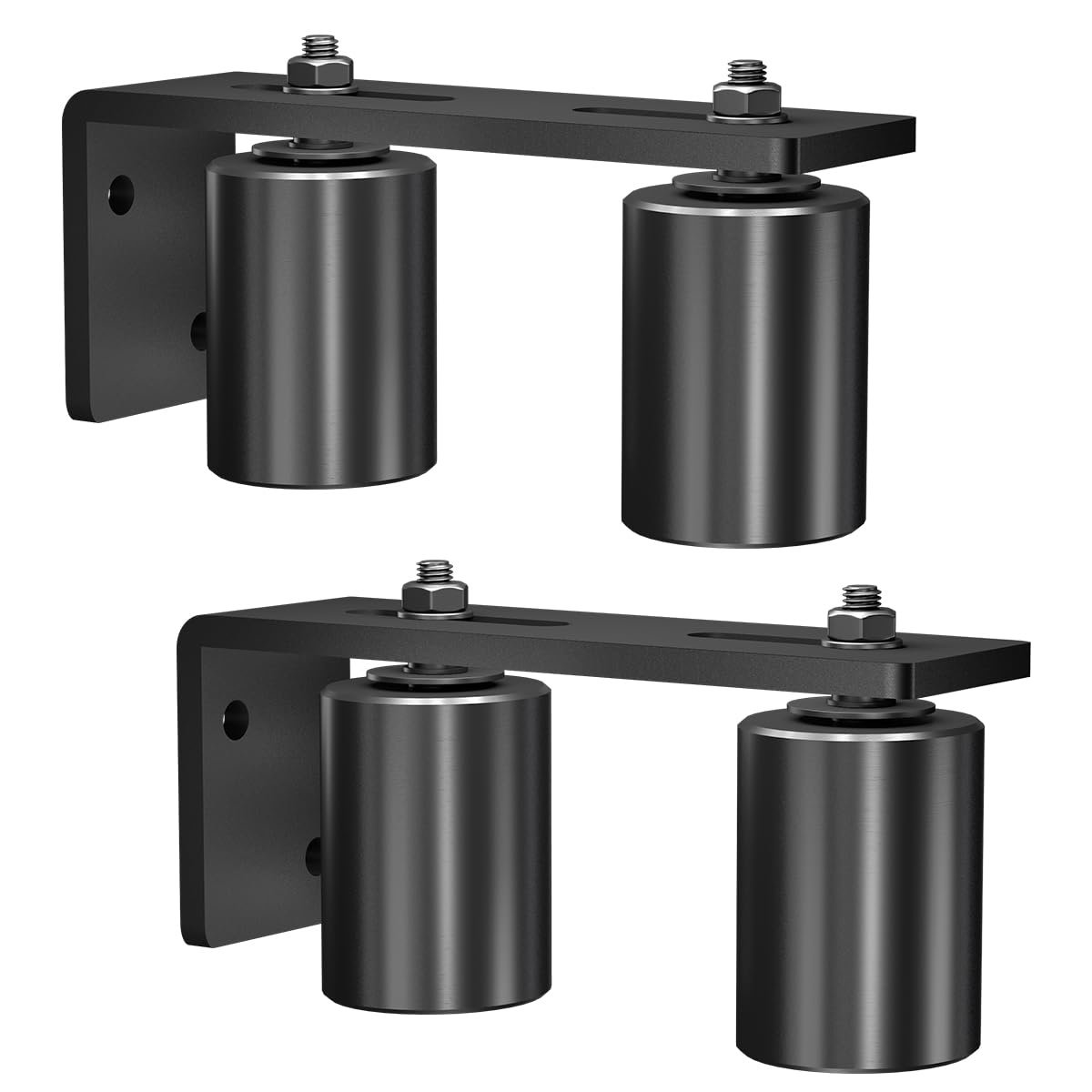 Snapklik.com : 2 Pack Heavy Duty Slide Gate Guide Roller 3"Black L Rear ...
