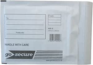 Amazon.com : GoSecure Bubble Envelope Size 3 Internal Dimensions ...