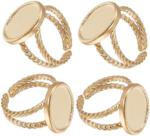 Amazon.com: 60pcs Adjustable Blank Rings Adjustable Ring Base Blank ...