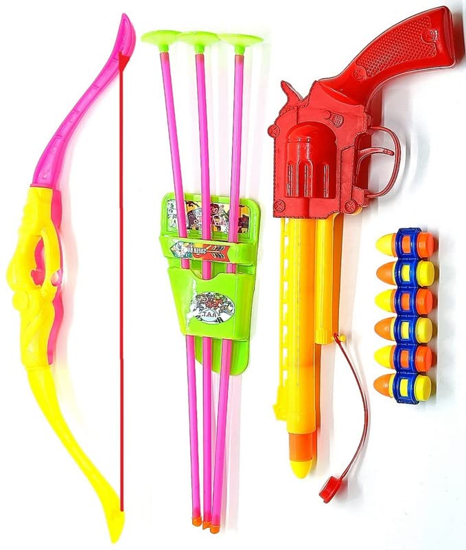 Dynamic Retail Global Guns for Boys, Archery Bow and Arrows Toy Set for ...