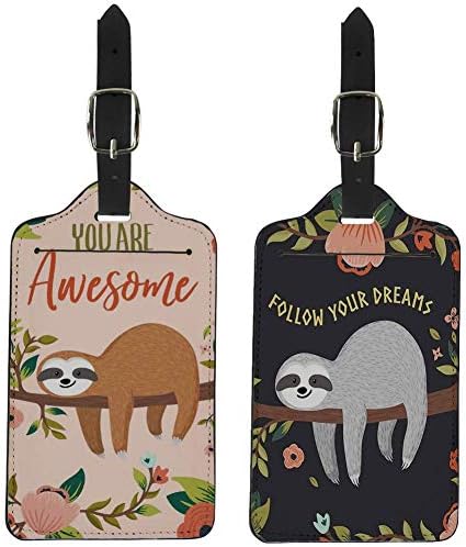 Amazon.com | AFPANQZ Lovely Sloth Print Luggage Bag Tags Cute Animal ...