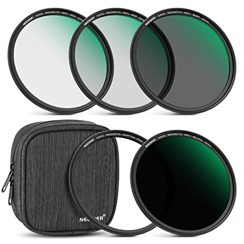 NEEWER 82mm Magnetic ND Lens Filter Kit, ND4 ND8 ND64 ND1000 Filters ...