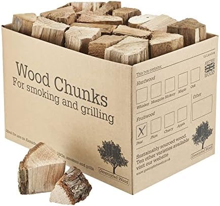 Oak Wood Chunks 7-9kg for Smoking Food (Eight Great Flavours Available ...