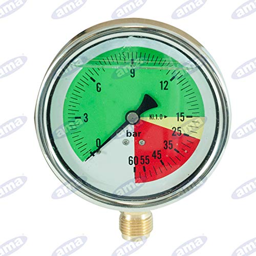 Manometro isometrico alla glicerina con cassa in acciaio inox Ø 100mm ...