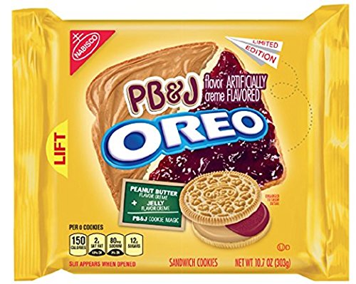 Amazon.com : PB&J Oreo Peanut Butter and Jelly Oreo Cookies (Pack of 3 ...