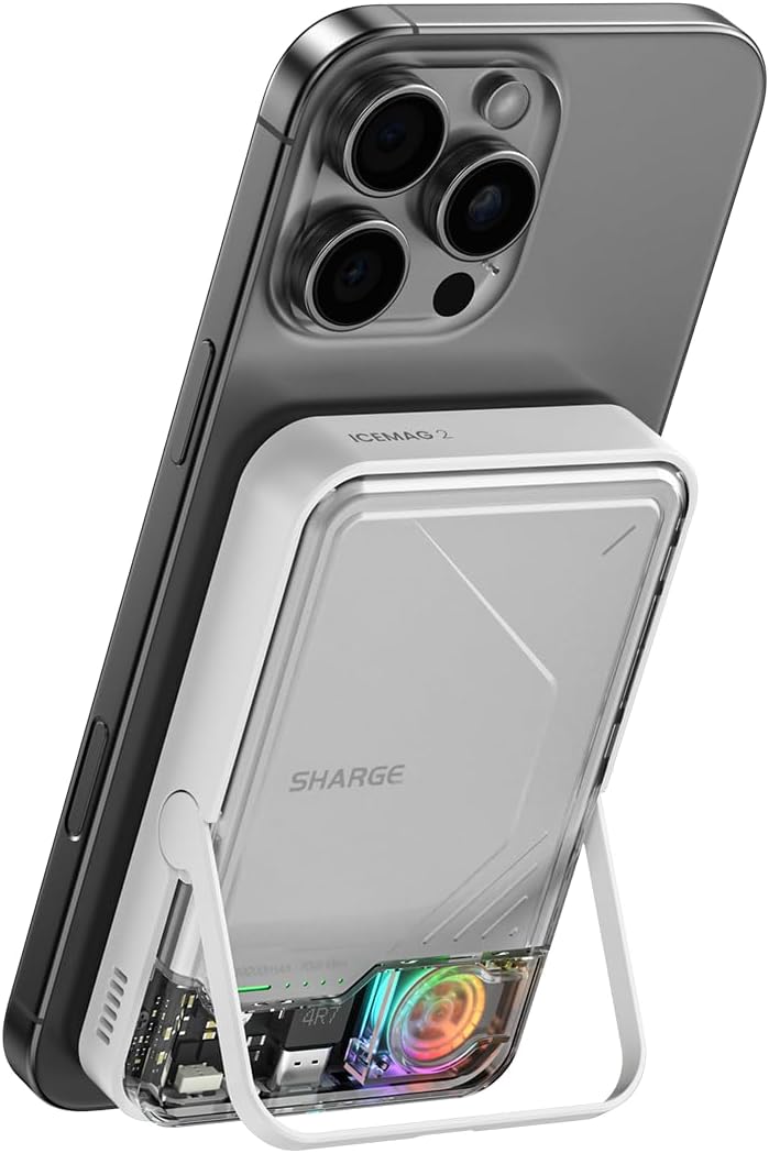 Amazon.com: sharge ICEMAG 2 MagSafe Power Bank, 15W Qi2 Magnetic ...