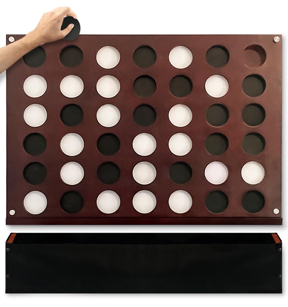 SWOOC Games - Wall Mounted Giant 4 in A Row - 60% Quieter - Jumbo Size ...