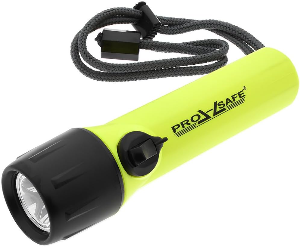PRO-SAFE High Visibility Yellow 6-1/2" Long Tactical Waterproof LED ...