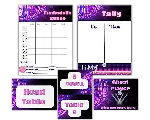 Amazon.com: BUNCO 70's Disco theme set. New Years Bunco. It's bunco ...