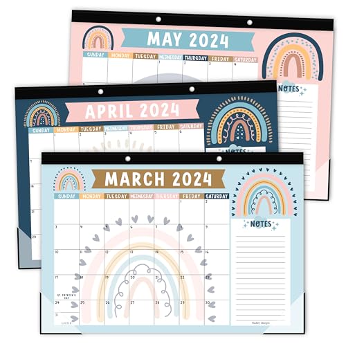 Snapklik.com : Boho Large Desk Calendar 2024-2025 - Desk Calender 2024 ...
