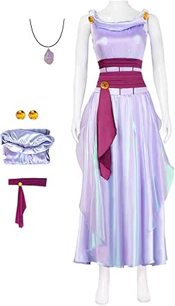 Amazon.com: Xdxiceme Women Princess Megara Dress Meg Cosplay Costume ...