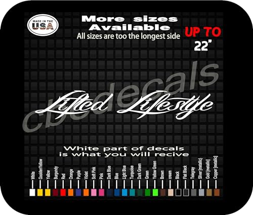 Amazon.com: LIFTED LIFESTYLE Vinyl Decal Sticker for Car Window, Truck ...