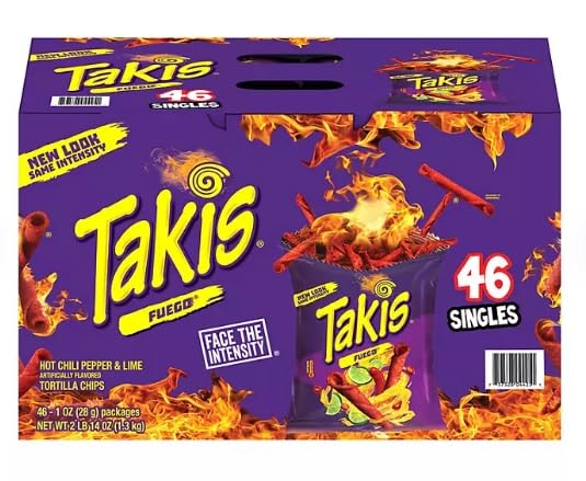 Paquete Takis Fuego Rolled Tortilla Chips (1 oz, 46 unidades) en ...